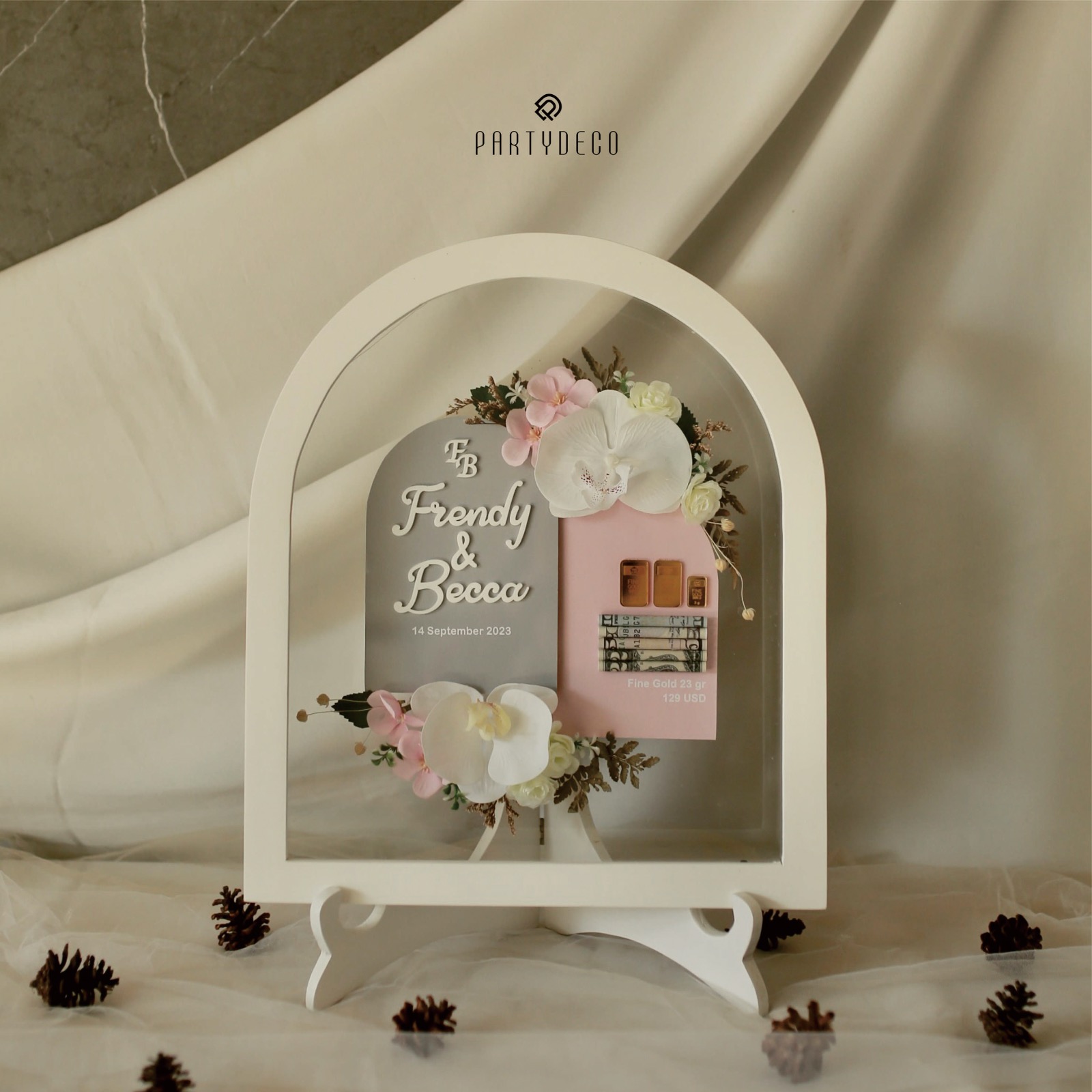 Frame Mahar Anggrek Kubah | Partydeco