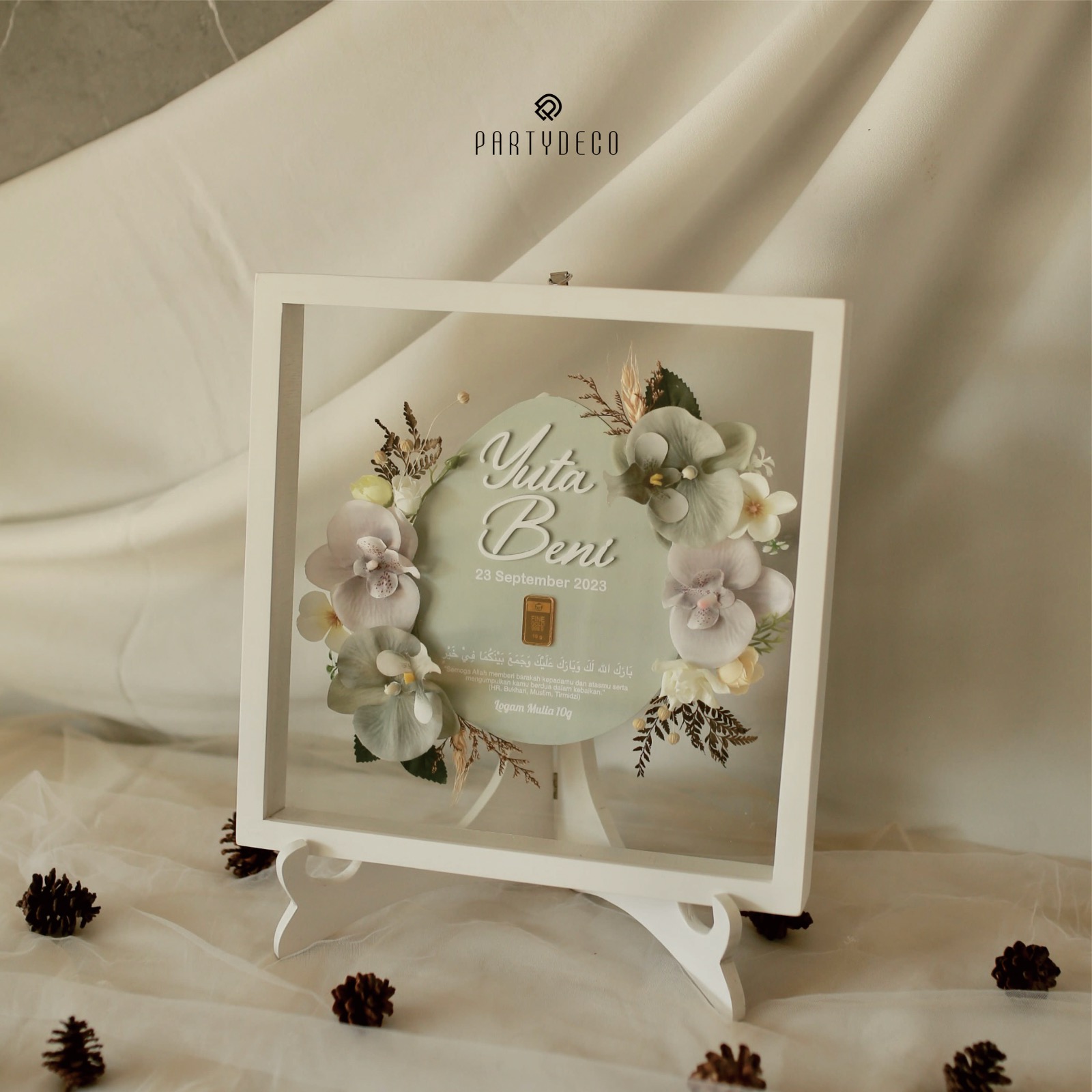 Frame Mahar Anggrek Sage | Partydeco